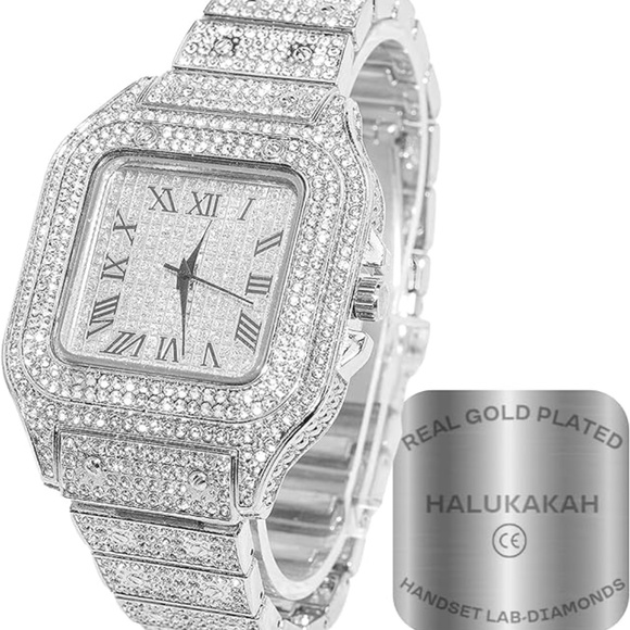 Accessories | Mens Custom Fully Silver Ice Out Sport Iced Cz Vvs ...